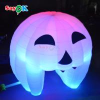 China Custom Halloween Inflatable Pumpkin Tent with LED Lights for Outdoor for sale