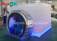 China Inflatable Photo Booth Cube Tent 11.5x9.2x8.2ft with LED Lights for Party Event for sale