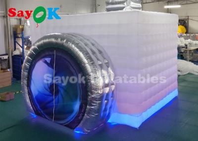 China Inflatable Photo Booth Cube Tent 11.5x9.2x8.2ft with LED Lights for Party Event for sale