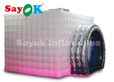 China 18kg Inflatable Photo Booth 3.5x2.8x2.5m with 16 Color LED Lighting for Events and Advertising for sale
