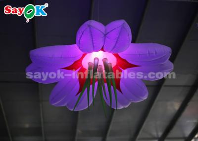 China 1.5m Inflatable Hanging LED Flower Decoration 16 Color Changing with Remote for sale
