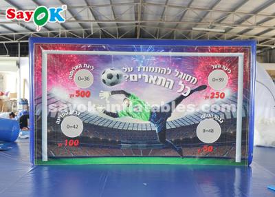 China Inflatable Soccer Goal 4.5x2.5m Durable PVC Tarpaulin Outdoor Shooting Door for Football Games for sale