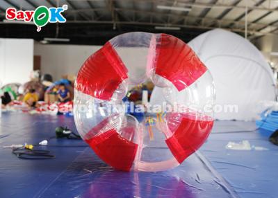 China 1.5m 0.8mm PVC Inflatable Bubble Soccer Suit Transparent Red Green for Outdoor Games for sale