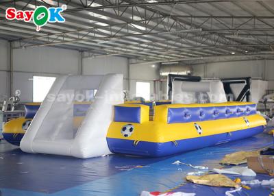 China Giant Inflatable Football Pitch 8x5m PVC Tarpaulin Inflatable Sports Game for Amusement Park for sale