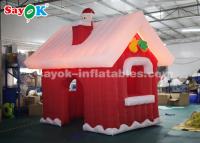 China 3m Inflatable Christmas Santa Claus House with LED Lights CE SGS ROHS for sale