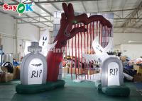 China 5x4m Inflatable Halloween Entrance Archway with LED Lights 210D Oxford Cloth for sale