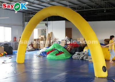 China Yellow Inflatable Entrance Arch 6x3m with Air Blower for Event Advertising for sale