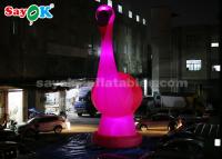 China 10m High Giant Inflatable Flamingo Pink Cartoon Animal Balloon for Events Advertising for sale