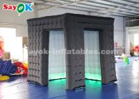 China Inflatable Photo Booth 2.5x2.5x2.5m Black Cube Tent High Tear Strength for Advertising Events for sale