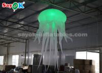 China 2m Inflatable Hanging Jellyfish Glowing LED Decoration with Blower for Party Event for sale