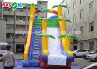 China Commercial Inflatable Slide 8x4x7m PVC Coconut Tree Bouncer with Two Air Blowers for Kids for sale