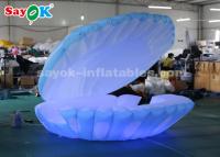 China Giant 4mH Colorful Lighting Inflatable Led Shell For Wedding Decoration for sale