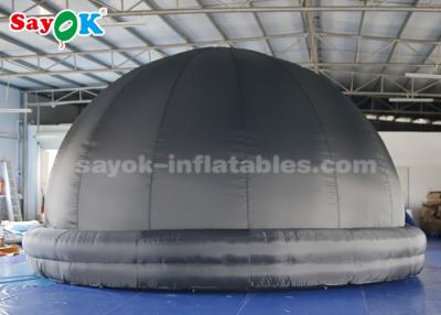 China Black 6m Inflatable Planetarium Dome with PVC Floor Mat Flame Retardant CE Certified for sale