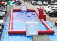 China 20x8m Red PVC Tarpaulin Inflatable Football Field Outdoor Sports Game for sale
