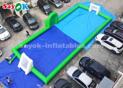 China Inflatable Soccer Field 20x8m PVC Commercial Football Game Green with 2 Year Warranty for sale