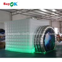 China Inflatable Photo Booth 3x2.7x2.5m White Silver Camera Shaped Party Tent for Trade Show for sale