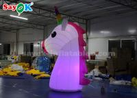 China Advertising Inflatable Rainbow Unicorn 2.74m 210D Oxford Cloth Durable Cartoon Character for Party for sale