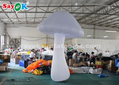 China 3 Meter White LED Inflatable Mushroom with 16 Color Remote Control for Stage Decoration and Events for sale