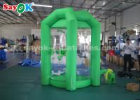 China Green Cube Inflatable Money Machine Booth 1.5x1.5x2.5m with Air Blower for Promotional Events for sale