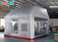 China Custom Inflatable Spray Paint Booth 3x3.65x3m with Filter System Silver Oxford Cloth for sale