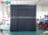 China Inflatable Photo Booth Cube 2.5m Oxford Cloth Black with Blower for Trade Show Party for sale