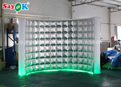 China Inflatable Photo Booth Wall 3x1.5x2.3m LED Light Oxford Cloth for Event Stage Decoration for sale