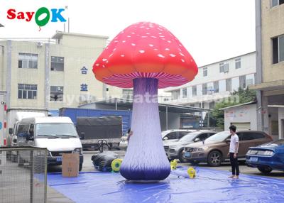 China 5m Giant Inflatable Mushroom with LED Lights for Event Party Decoration for sale