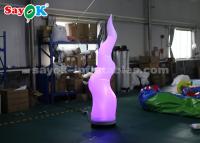 China 2M High Inflatable Ivory Tusk with 16 Color Changing LED Light for Party Decoration for sale