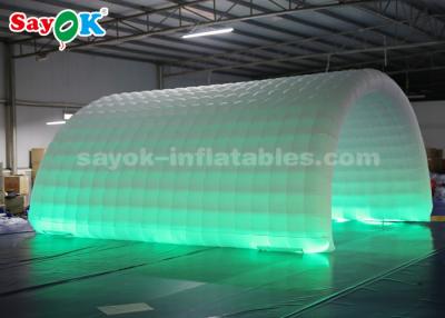 China Inflatable Tunnel Tent 6x3x3m Reusable Event Air Tent with LED Lights and Blower for sale