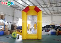 China Durable Custom Inflatable Products , Yellow Inflatable Cash Booth Money Grab Machine for sale