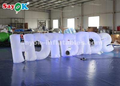 China 1.2m High Big Inflatable Letters With 17 Color Changing LED Lights for sale