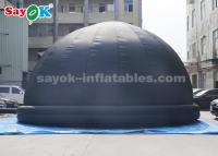 China 8m Black Inflatable Planetarium Dome Tent with Air Blower and PVC Floor Mat for sale