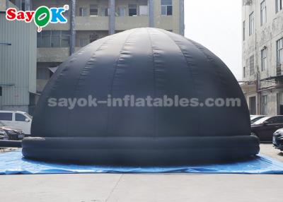 China 8m Black Inflatable Planetarium Dome Tent with Air Blower and PVC Floor Mat for sale