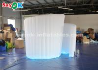 China Inflatable Photo Booth Spiral Wall 3x2.7m with LED 17 Colors and Air Blower for Wedding Party for sale