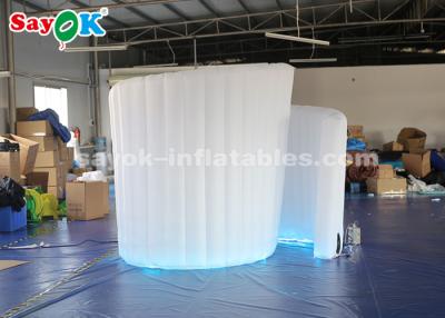 China Inflatable Photo Booth Spiral Wall 3x2.7m with LED 17 Colors and Air Blower for Wedding Party for sale
