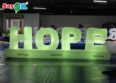 China Outdoor Large Inflatable Letter LED Lighting Colored For Anniversary for sale