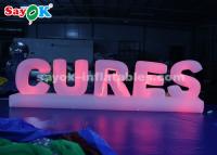 China White Inflatable Alphabet With 17- Color Changed By Touch Screen Remote Control for sale