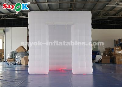 China Inflatable Photo Booth 2.5x2.5x2.5m with 17 Color LED Lights for Wedding Party Event Rental for sale