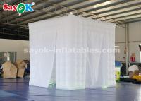 China Inflatable Party Tent Photo Booth 2.5x2.5x2.5m White Oxford Cloth with Two Doors Remote Control for sale