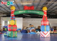 China 5x4m Inflatable Christmas Arch with Gift Box for Outdoor Yard Garden Decoration for sale