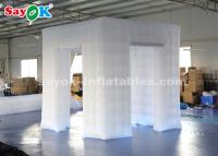 China Inflatable Party Tent 2.5m Cube Photo Booth with 17 Color LED Lights and 3 Doors for sale