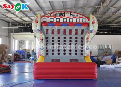 China Inflatable Connect Four Basketball Target Shooting Game 3.1x3.7x3.7m PVC Tarpaulin for sale