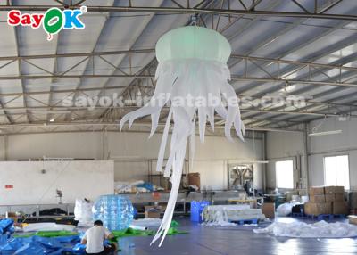 China 1.5x2.5m Inflatable Hanging Jellyfish with LED Light for Night Club Decoration for sale