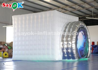 China Inflatable Camera Shaped Photo Booth 3x2.7x2.5m White Silver Oxford Cloth for Events for sale