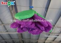 China Purple 2m Inflatable Hanging Rose Flower Decoration for Wedding Stage Lobby for sale