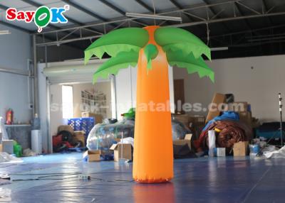 China 2m Green Yellow Christmas Inflatable Tree with 16 Color LED Lights for Outdoor Decoration for sale