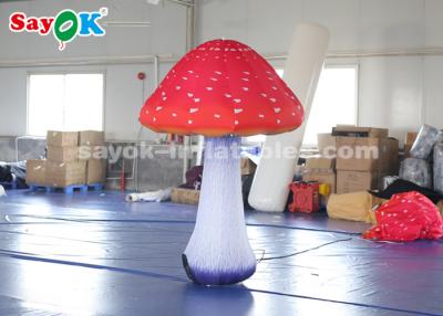 China 2m Inflatable Mushroom with 16 Color LED Light Oxford Cloth Stage Decoration for sale