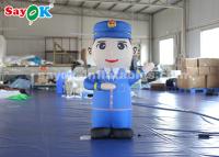 China Inflatable Cartoon Police Model 1.5m Height Advertising Promotion Inflatable Character for Business for sale