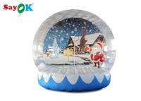 China 3m PVC Inflatable Christmas Snow Globe with Background Printing and 800W Air Pump for sale