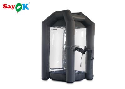 China Black Cube Inflatable Money Grab Booth 1.5x1.5x2.5m with 950W Air Blower for Events CE SGS Certified for sale